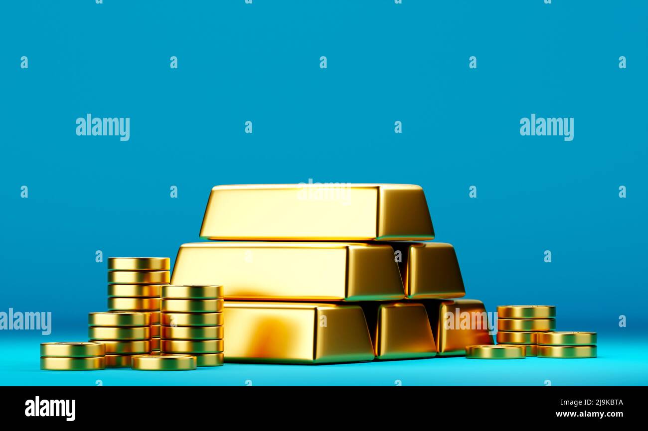 Gold bars pile hi-res stock photography and images - Alamy