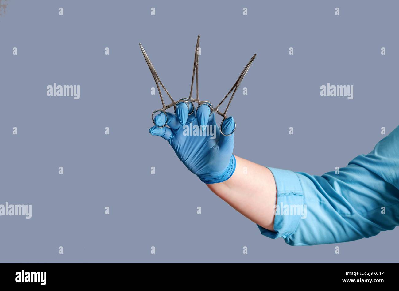 Medical instruments close up. Surgical scissors. Proctology Stock Photo ...