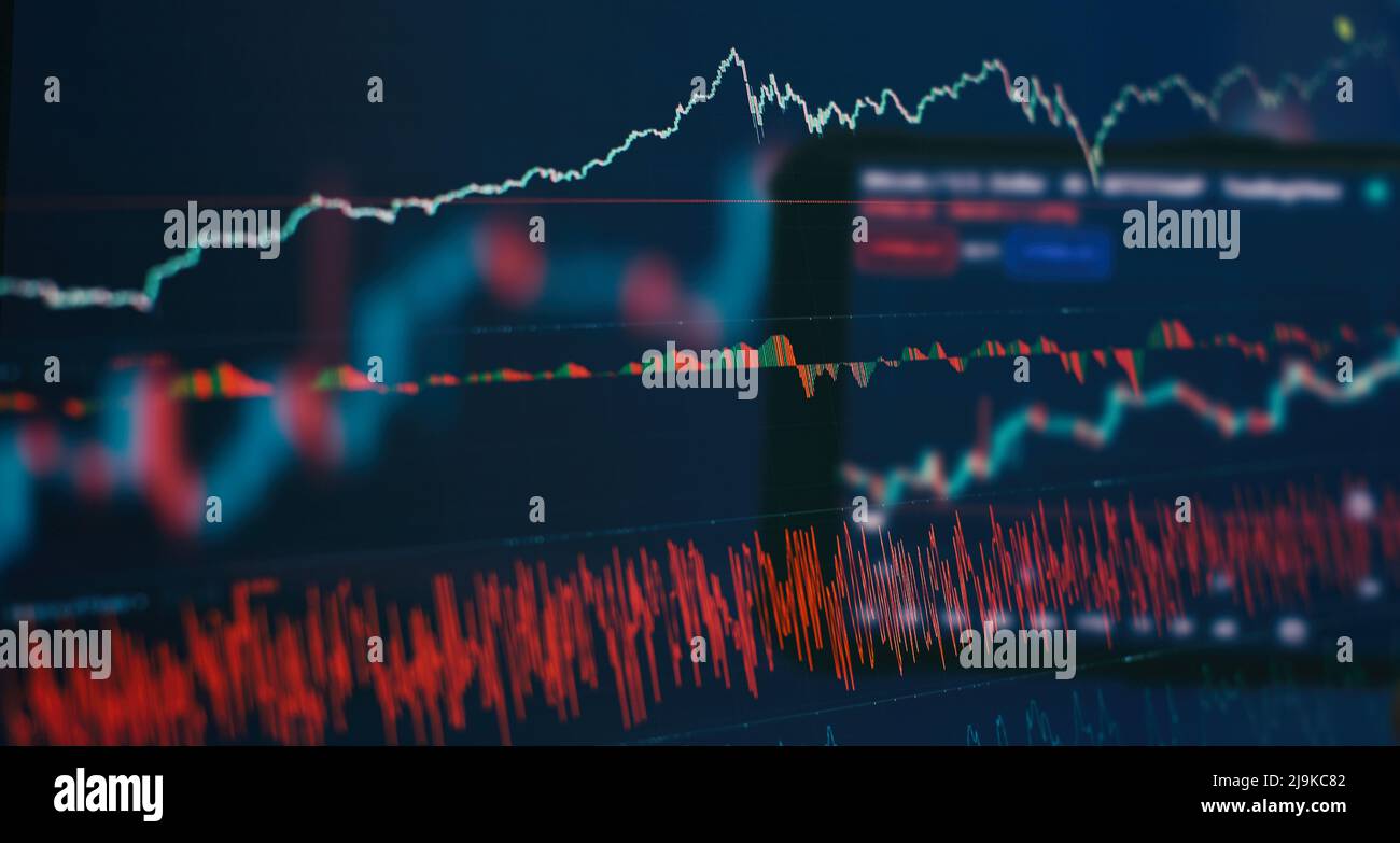 Market Analyze. Bar graphs, Diagrams, financial figures. Abstract ...