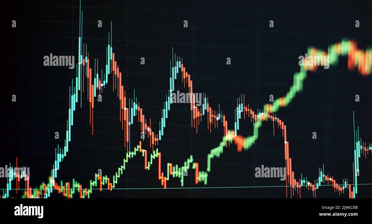 Red green candlestick chart stock hi-res stock photography and images ...