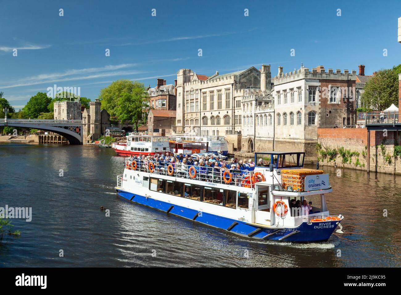 Cruise boat on river Ouse in York, England Stock Photo - Alamy