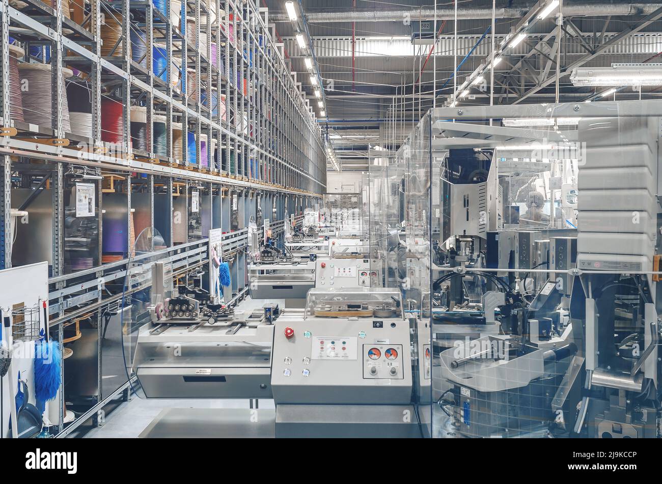 Interior of industrial workshop or shop inside for production of ...