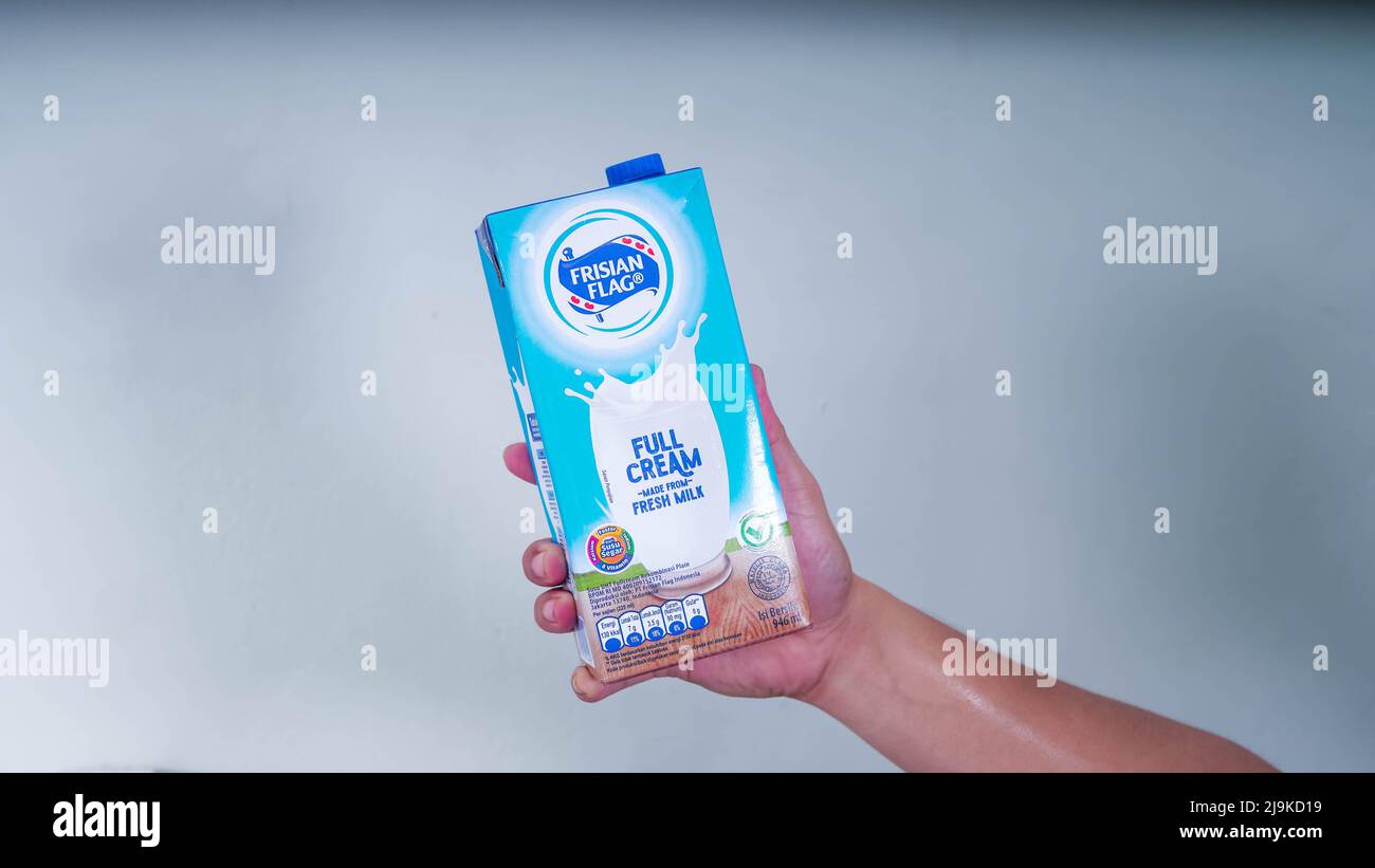 Jakarta Indonesia, 10th May 2022: delicious full cream milk produced by ...