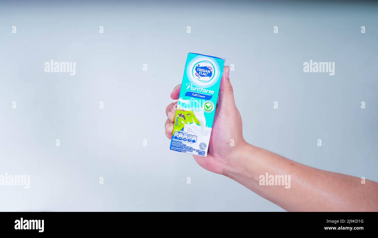Jakarta Indonesia, 10th May 2022: delicious full cream milk produced by ...