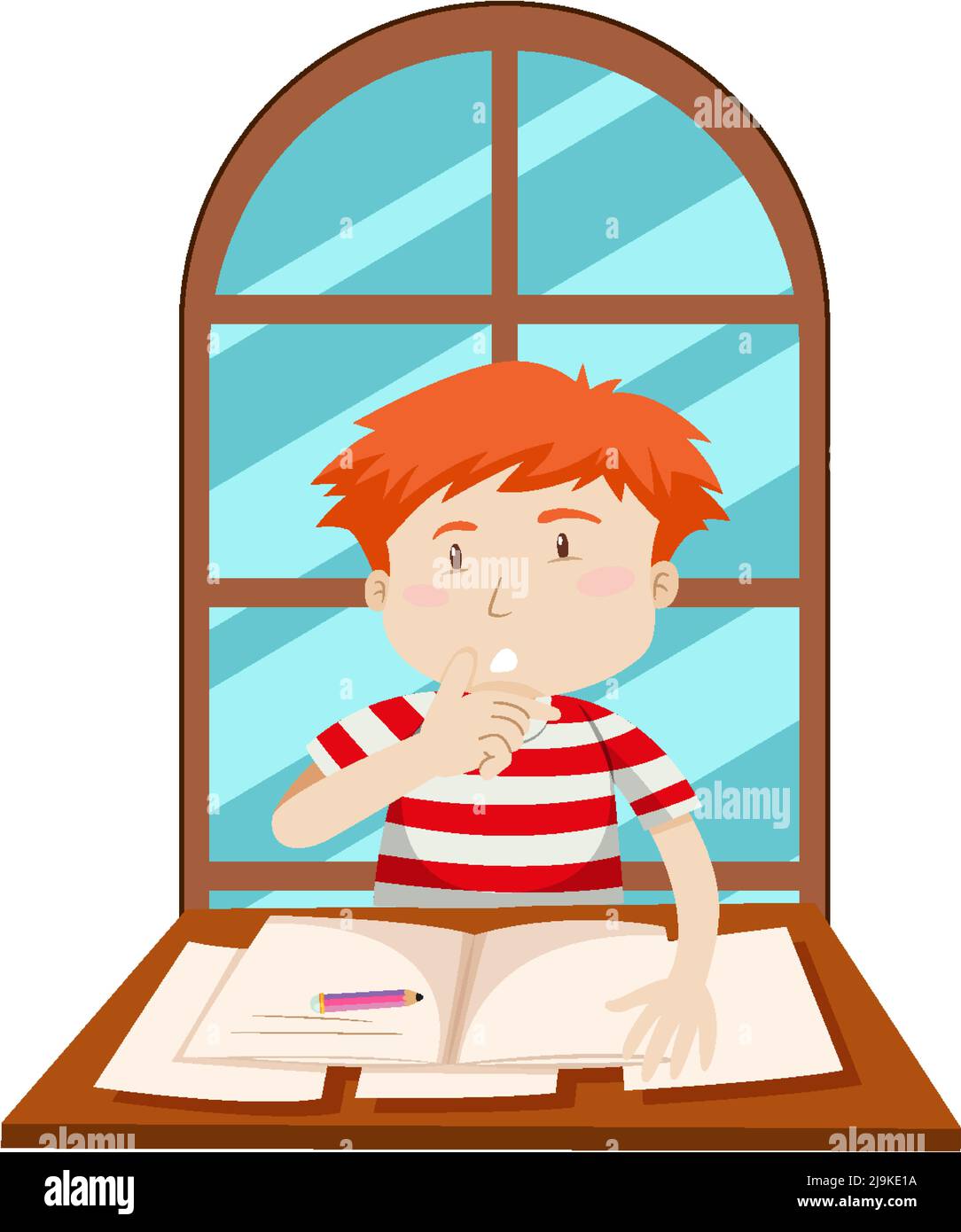 Student boy simple cartoon character illustration Stock Vector Image ...