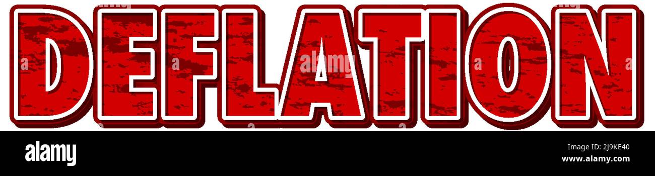 Deflation word logo in red colour illustration Stock Vector Image & Art ...