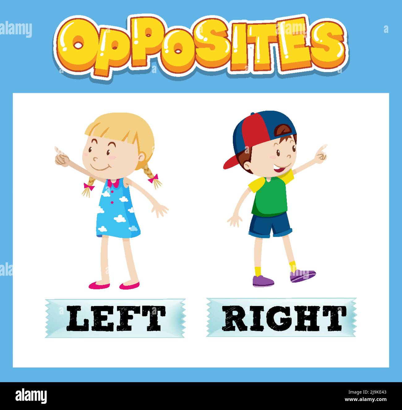 Opposite English words for kids illustration Stock Vector Image & Art ...