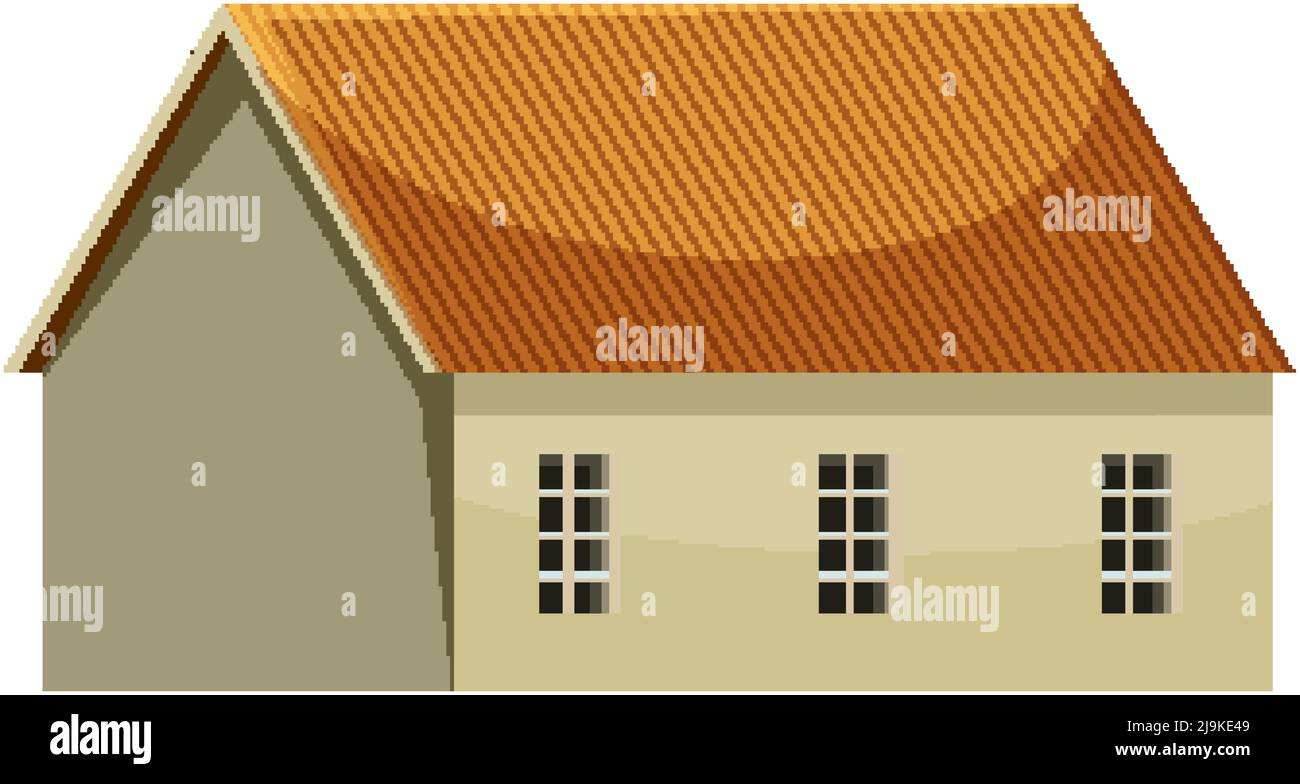 Isolated house on white background illustration Stock Vector Image ...
