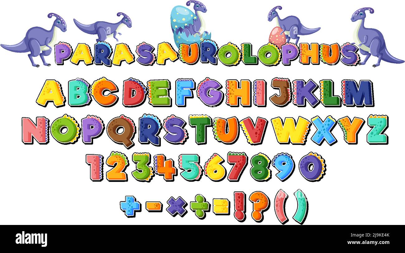 English alphabets of a-z letters and number 0-9 illustration Stock ...