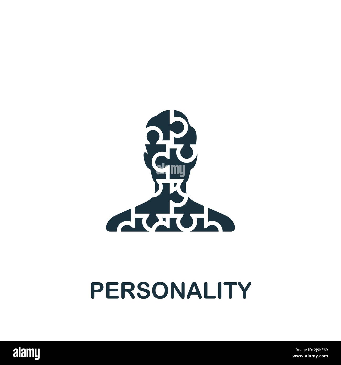 Personality icon. Simple line element psychology symbol for templates ...