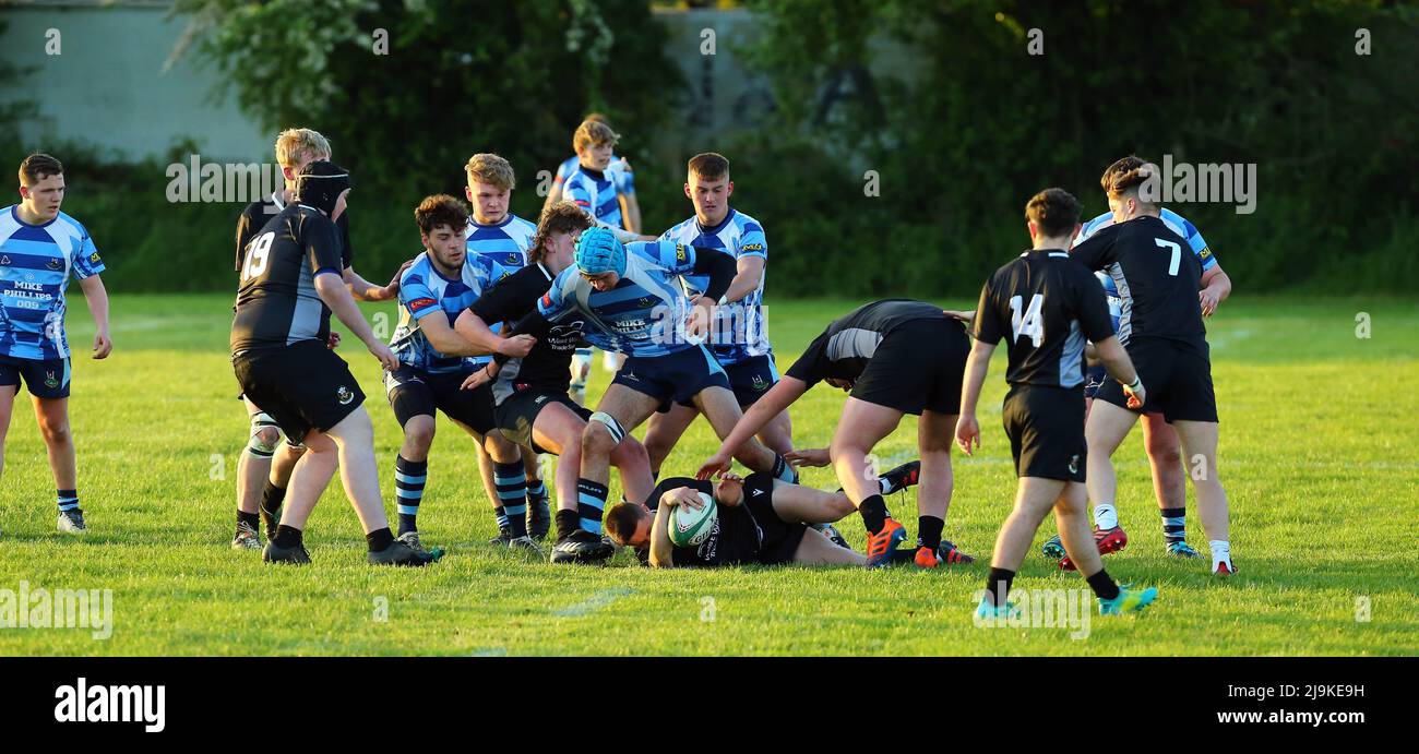 St Clears RFC Youth v Burryport RFC Youth plate final 2022 Stock Photo ...