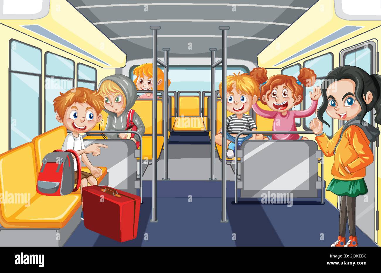 Indoor bus Stock Vector Images - Alamy