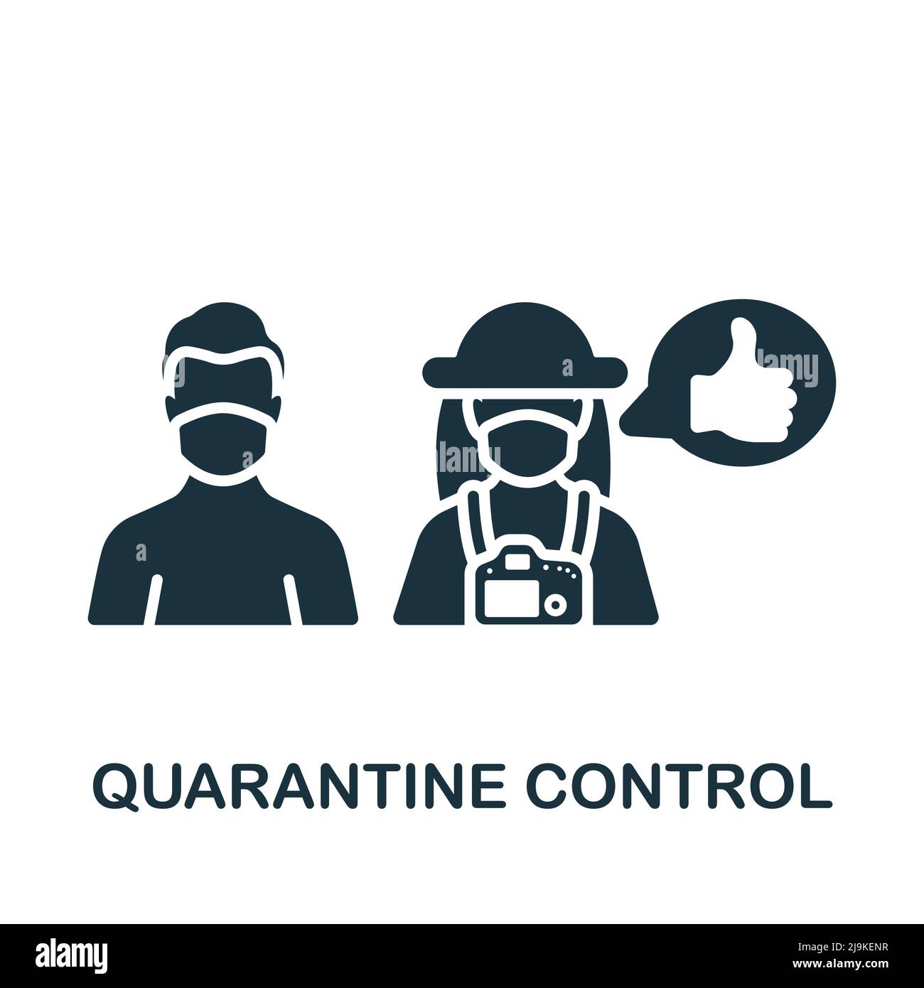 Quarantine Control icon. Simple line element quarantine symbol for ...