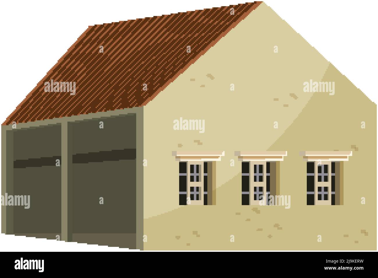 Isolated house on white background illustration Stock Vector Image ...