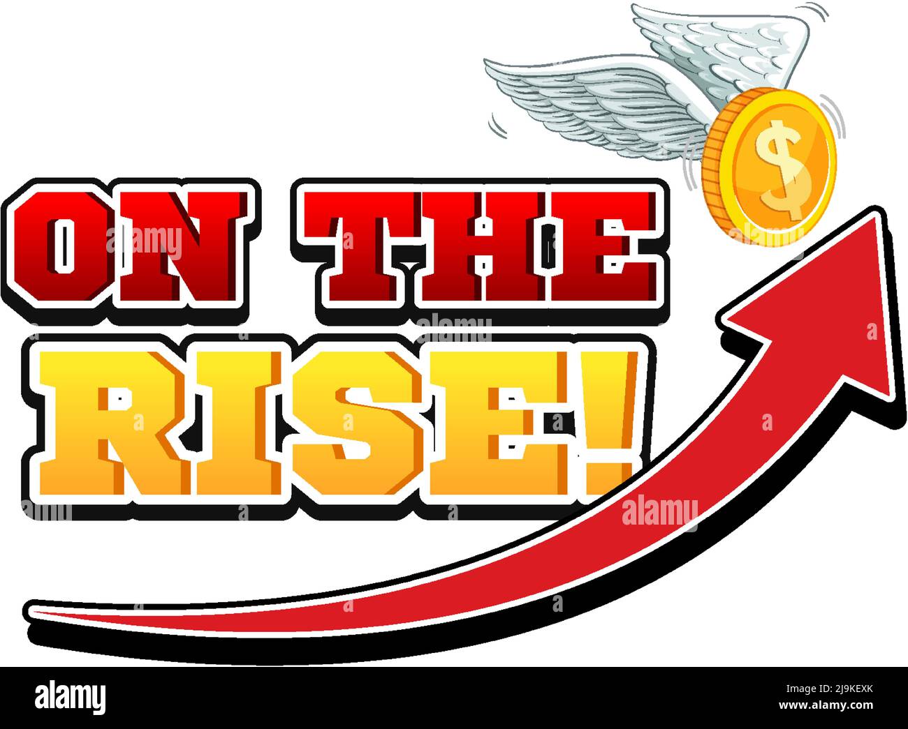 Red arrow going up on the rise illustration Stock Vector Image & Art ...