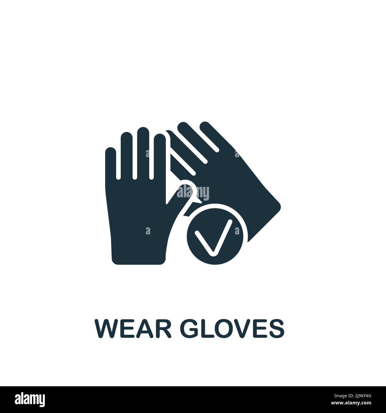 Wear Gloves icon. Simple line element quarantine symbol for templates ...