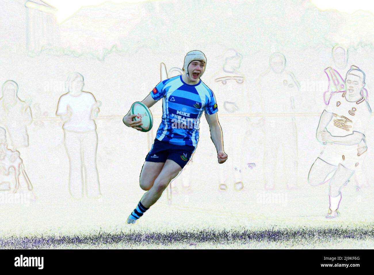 St Clears RFC Youth v Burryport RFC Youth plate final 2022 Stock Photo ...