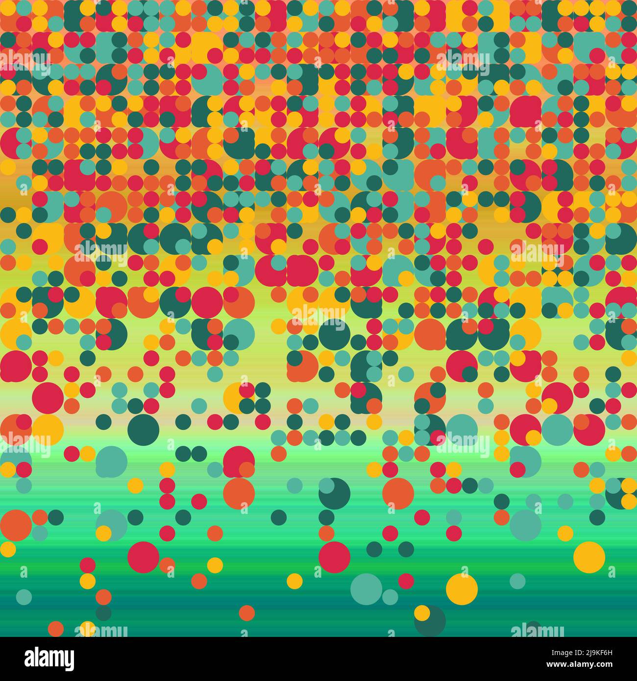 Tiny colorful circles scattered on a gradient background. Abstract ...