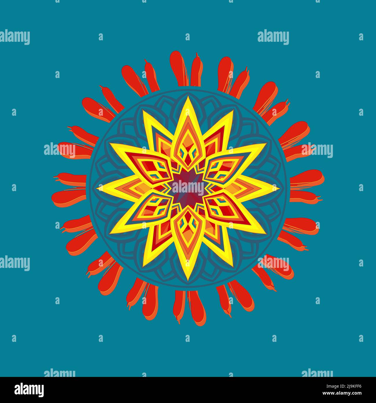Colorful star artwork. Spiritual, conceptual graphic design Stock Photo ...