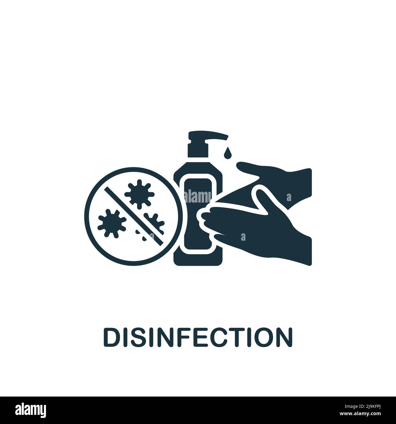 Disinfection icon. Simple line element quarantine symbol for templates ...