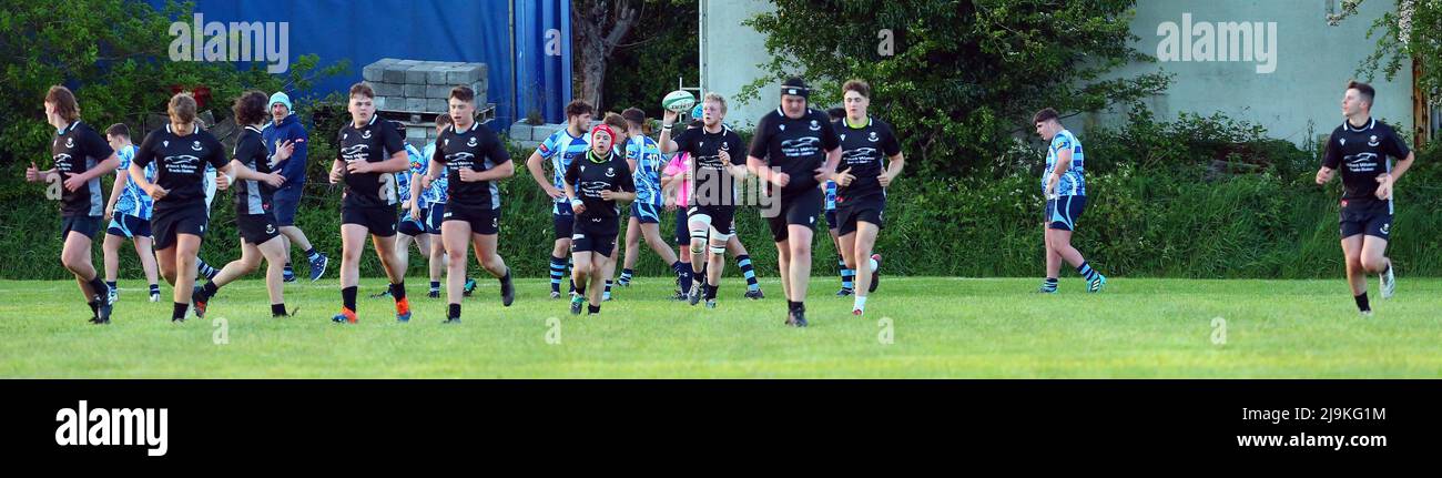 St Clears RFC Youth v Burryport RFC Youth plate final 2022 Stock Photo ...