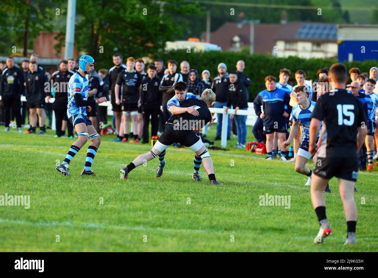 St Clears RFC Youth v Burryport RFC Youth plate final 2022 Stock Photo ...