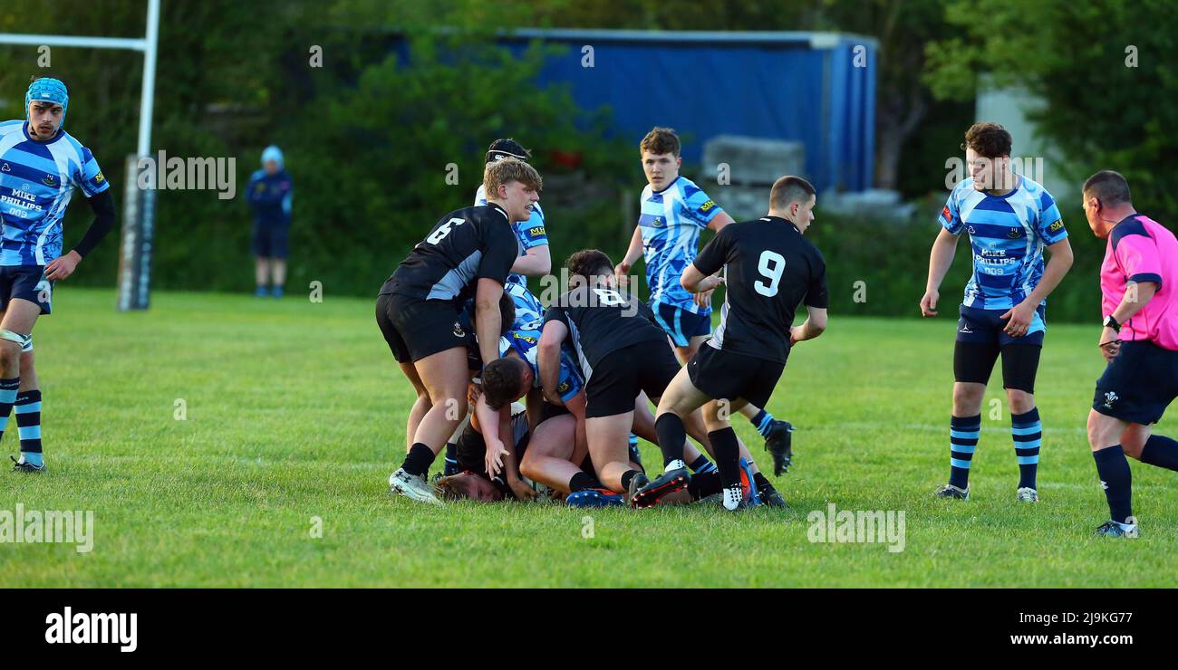 St Clears RFC Youth v Burryport RFC Youth plate final 2022 Stock Photo ...