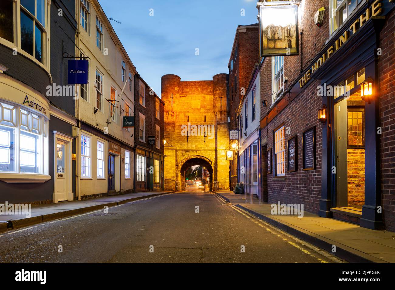 Evening on High Petergate in York, North Yorkshire, England. Bootham ...
