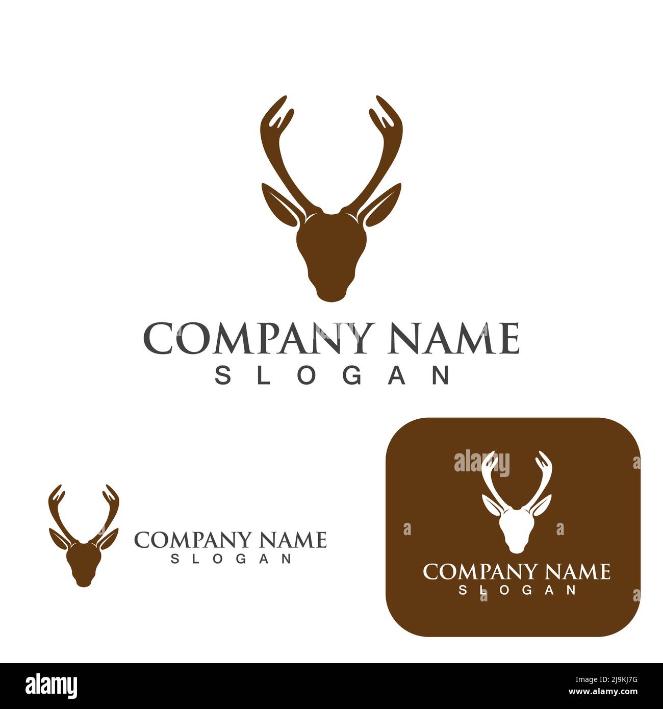 Deer Logo Template vector icon illustration design Stock Vector Image ...