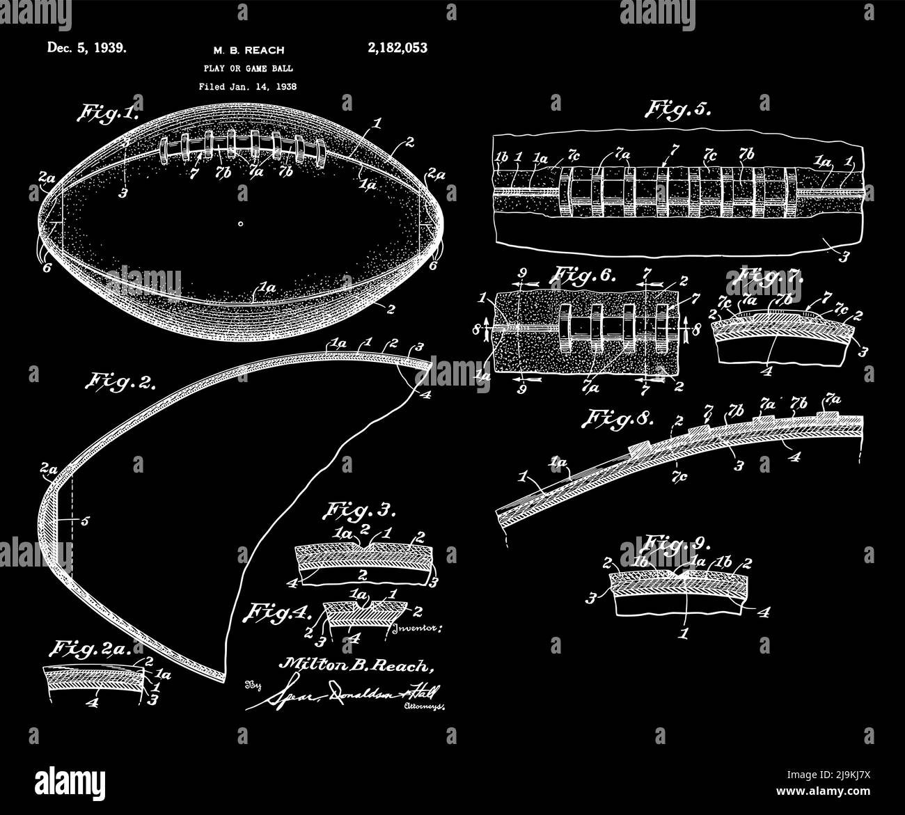 Football ball patent vector image Stock Vector Image & Art - Alamy