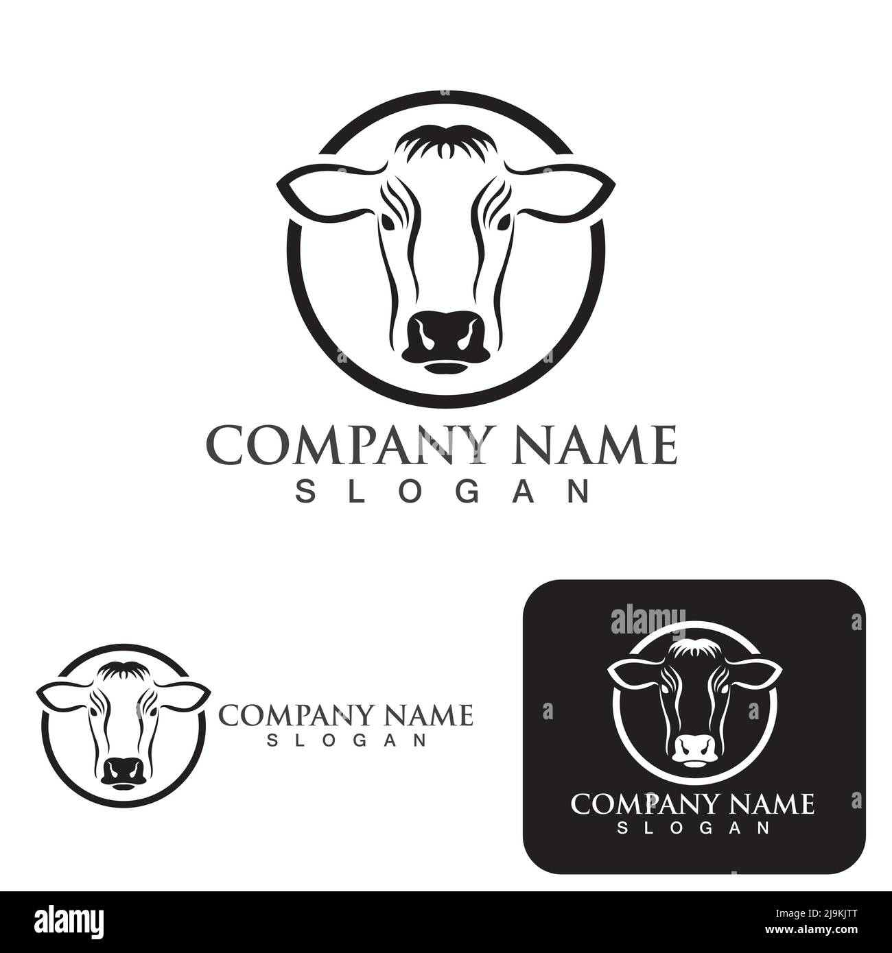 Cow head symbols logo vector template Stock Vector Image & Art - Alamy