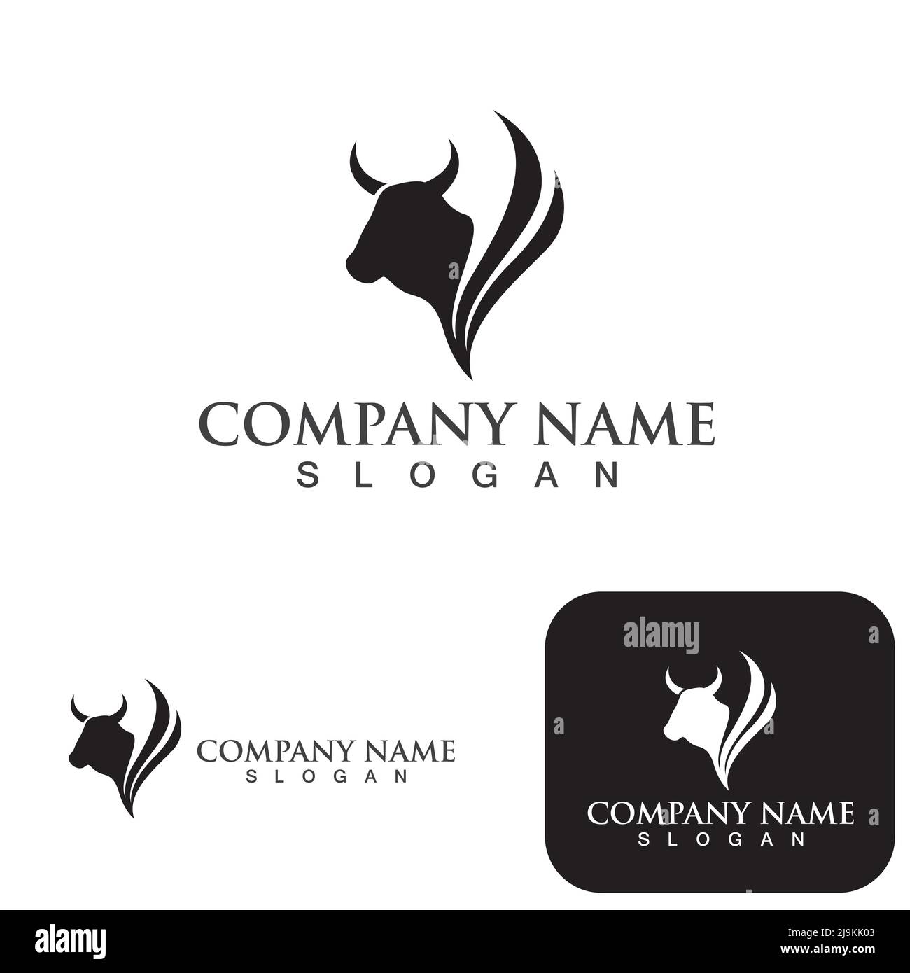 Cow head symbols logo vector template Stock Vector Image & Art - Alamy