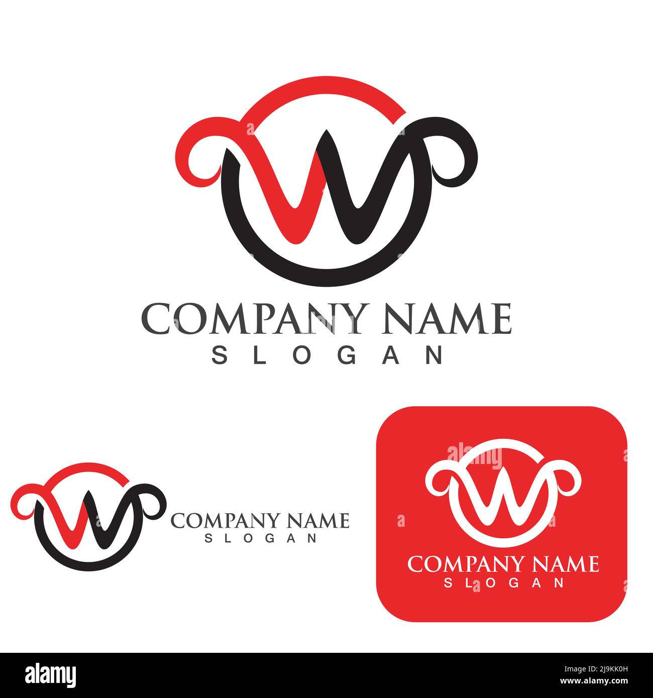W Letter Logo Template vector illustration design Stock Vector Image ...