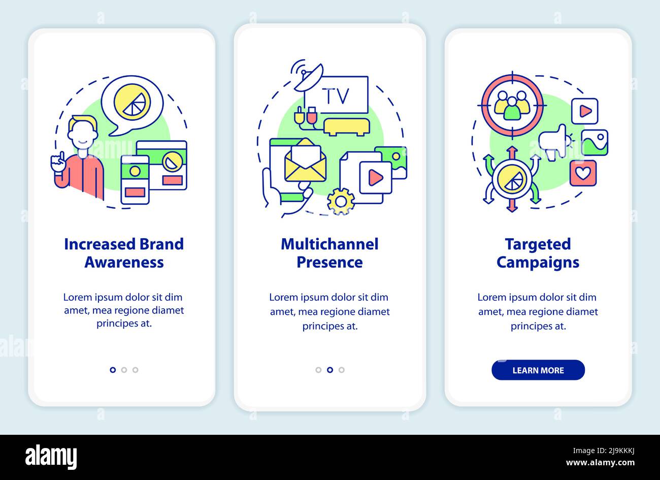 Digital Transformation Pros Onboarding Mobile App Screen Stock Vector Image And Art Alamy
