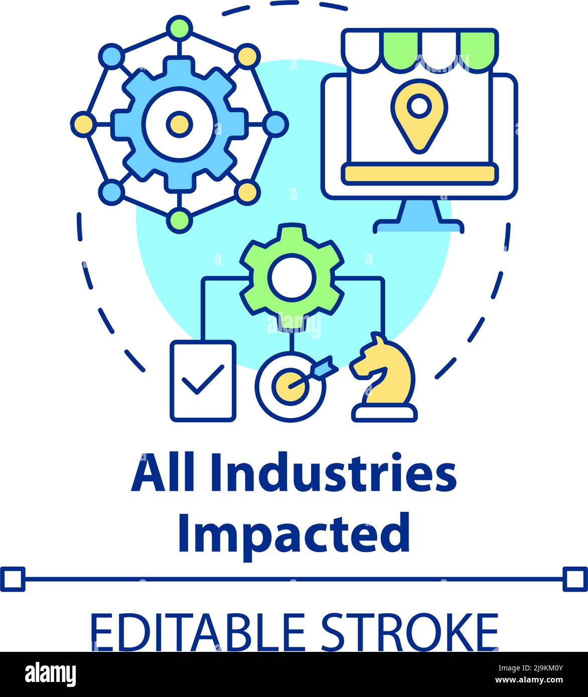 All industries impacted concept icon Stock Vector Image & Art - Alamy