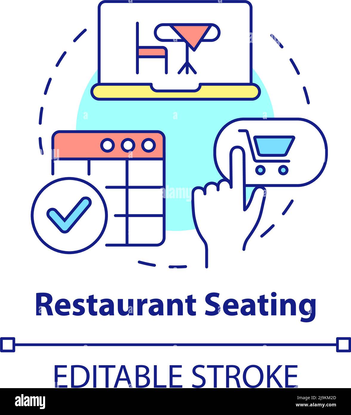 Restaurant seating concept icon Stock Vector Image & Art - Alamy