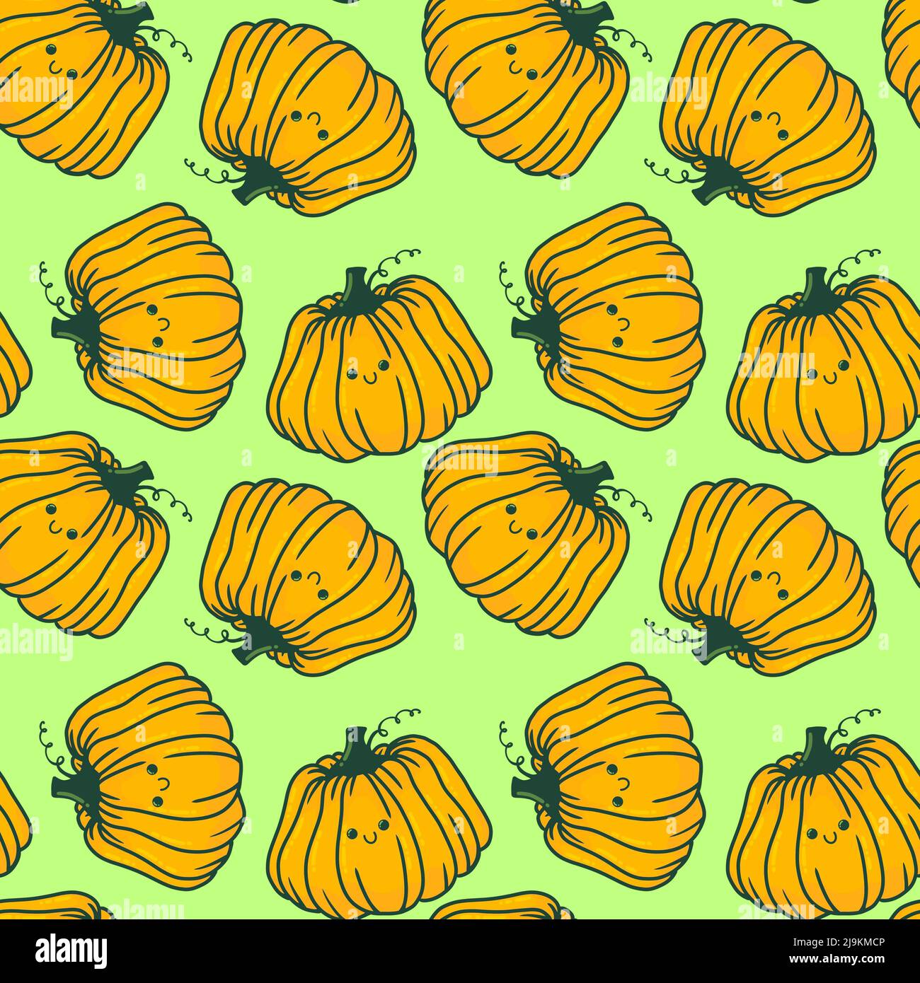 Halloween seamless cute pumpkins pattern for textiles and packaging and gifts and kids and ...