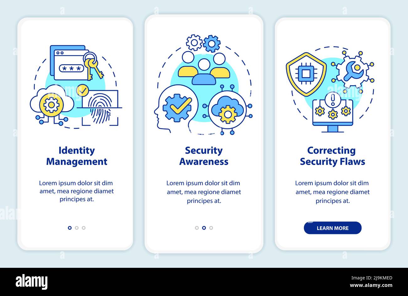Cybersecurity Risk Management Onboarding Mobile App Screen Stock Vector Image And Art Alamy