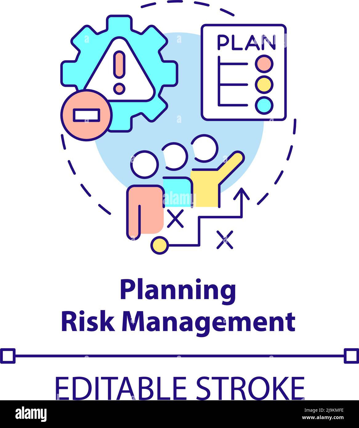 Planning risk management concept icon Stock Vector Image & Art - Alamy