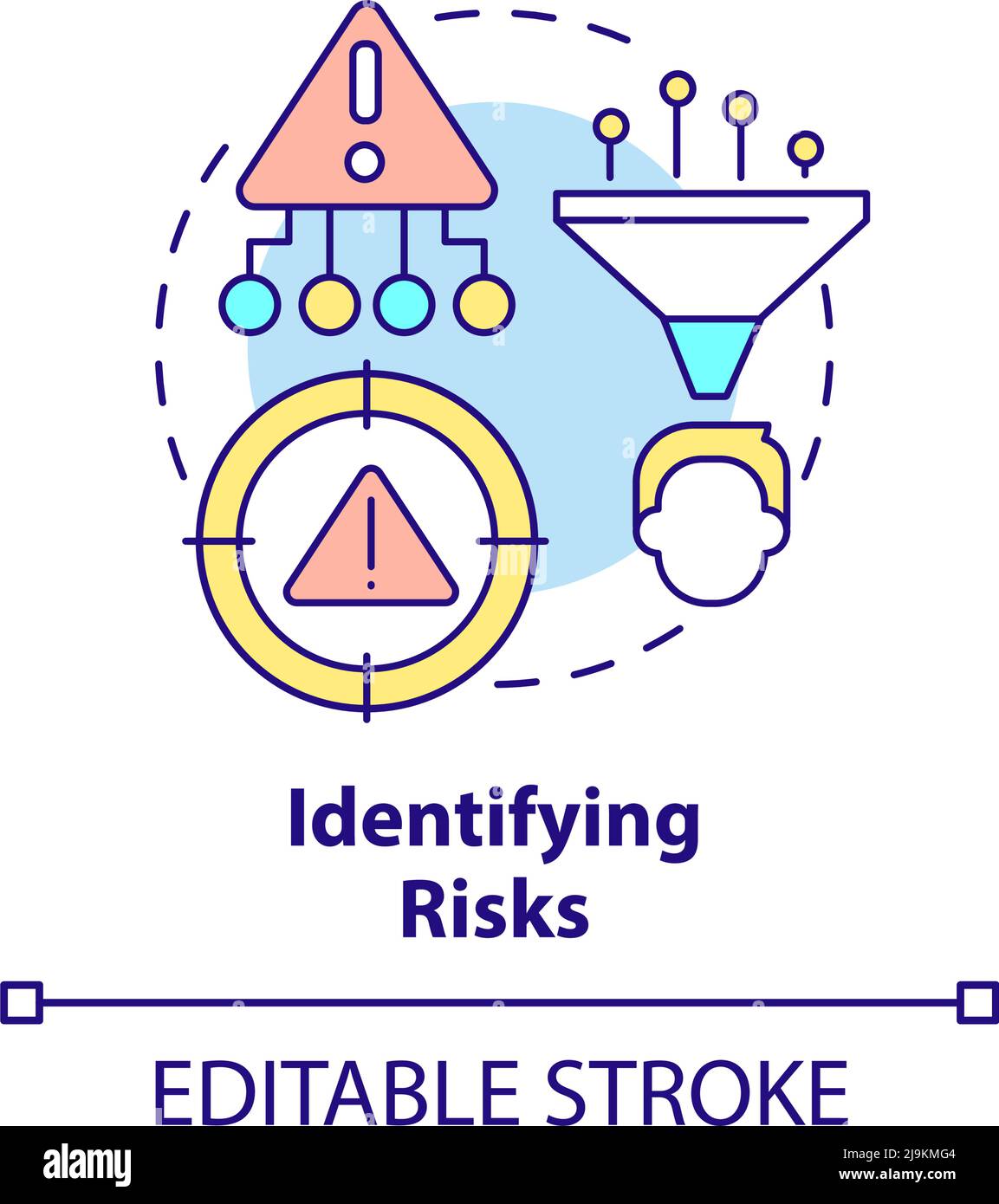 Identify risks Stock Vector Images - Alamy