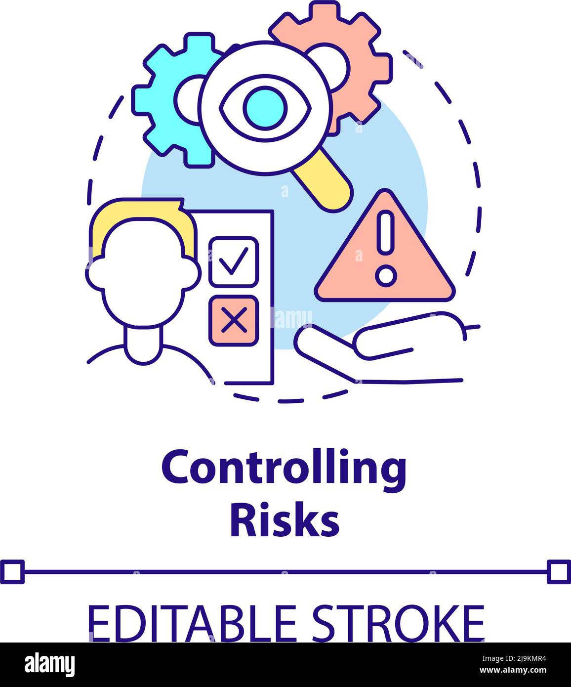 Controlling risks concept icon Stock Vector Image & Art - Alamy