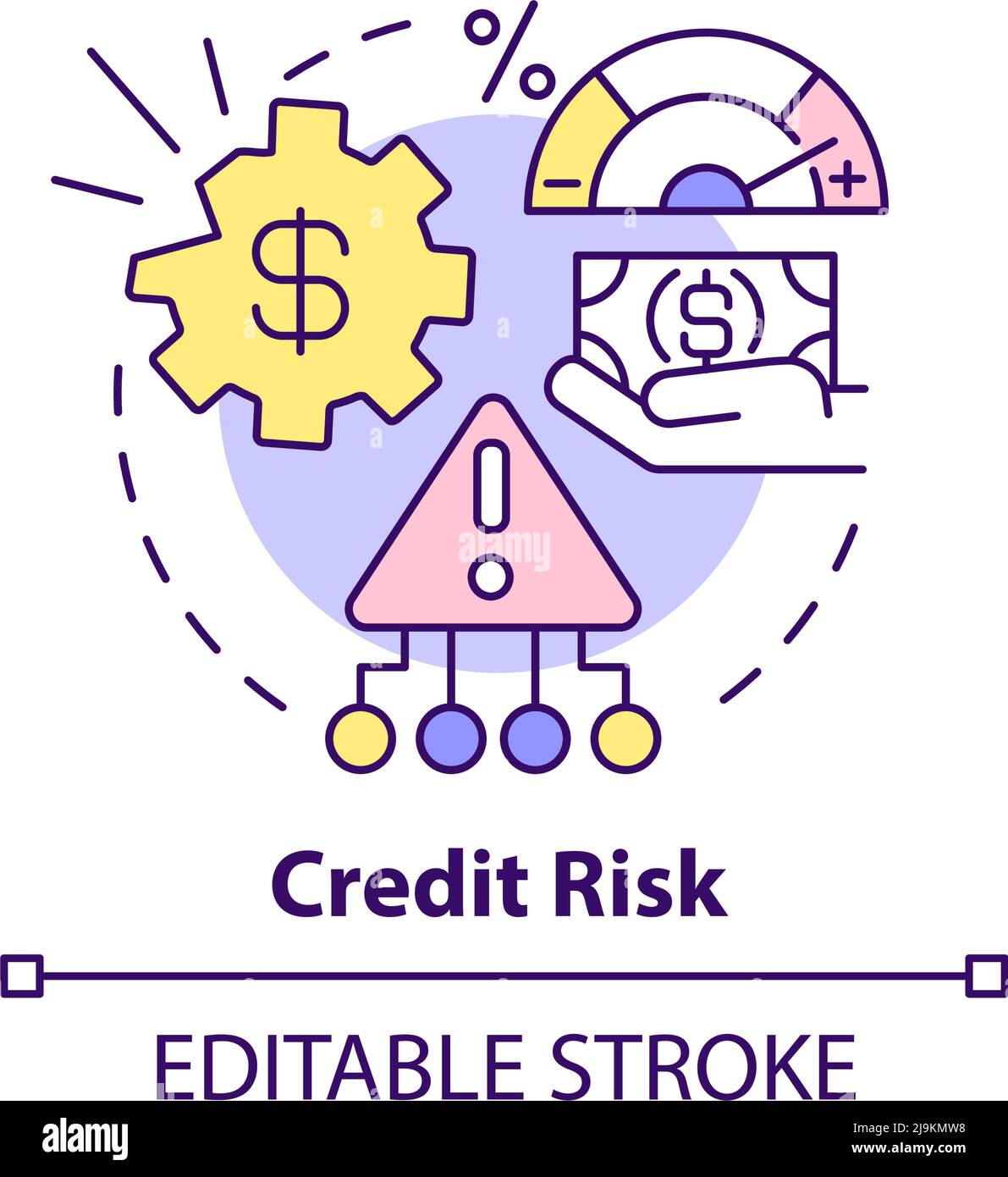Credit risk concept icon Stock Vector Image & Art - Alamy