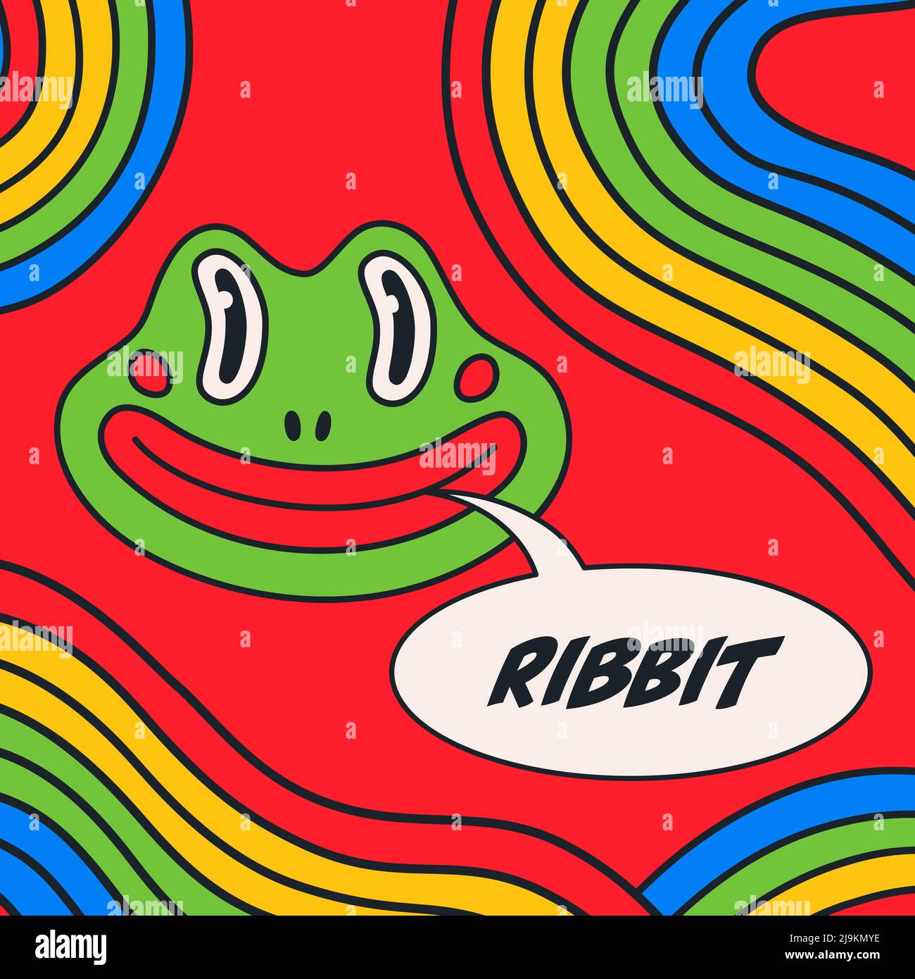 Cartoon vector funny cute frog, Comic characters Stock Vector Image ...