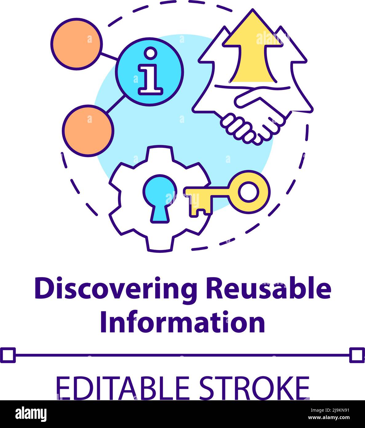Discovering reusable information concept icon Stock Vector Image & Art ...