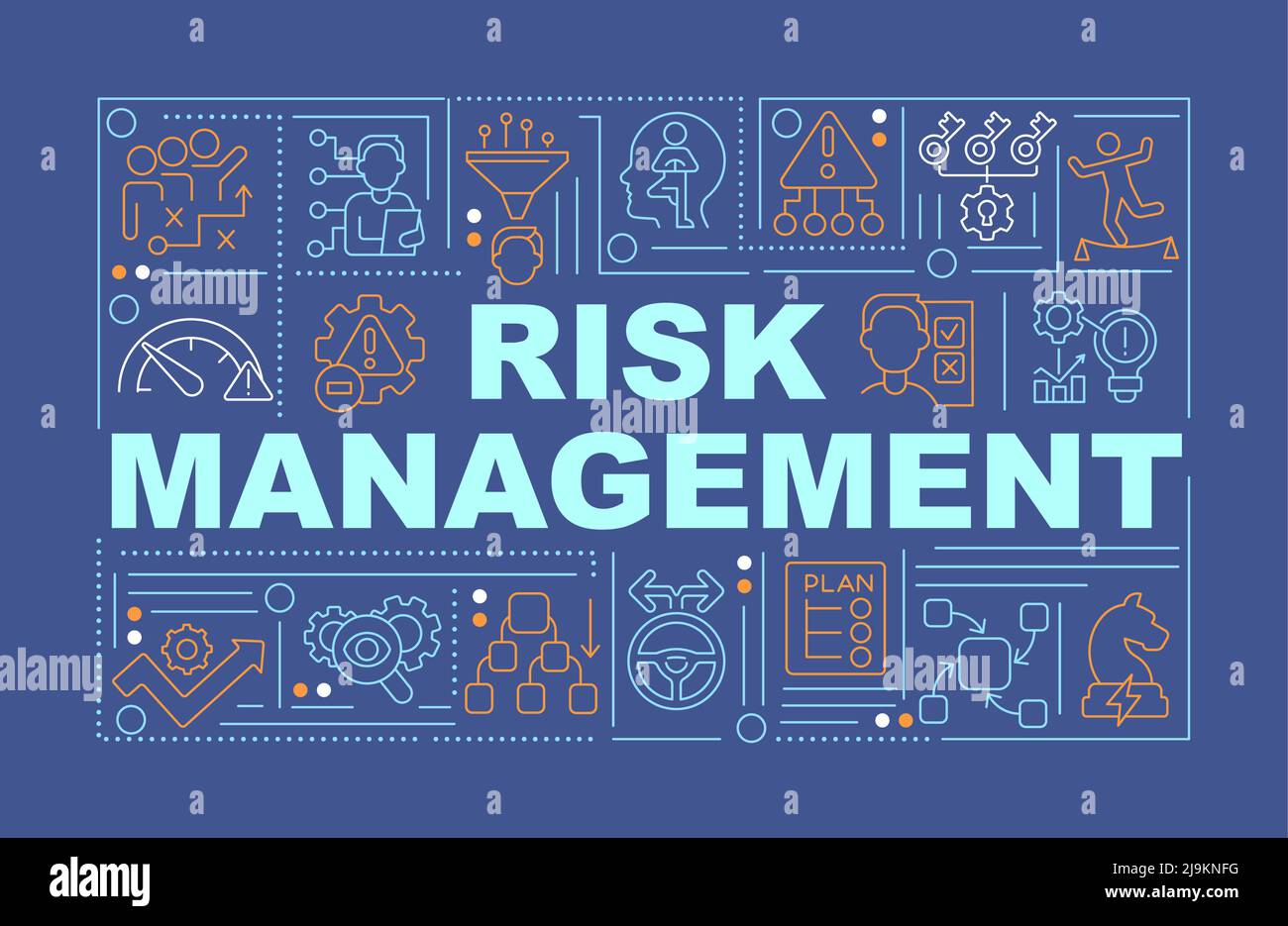 Risk management word concepts dark blue banner Stock Vector Image & Art ...