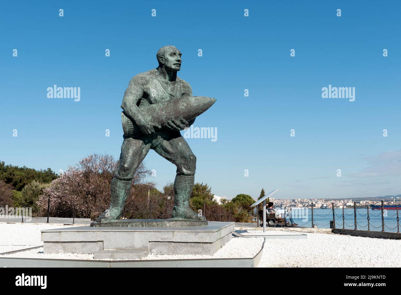 Kilitbahir, Canakkale, Turkey. 18th Feb, 2022. Monument of Turkish ...
