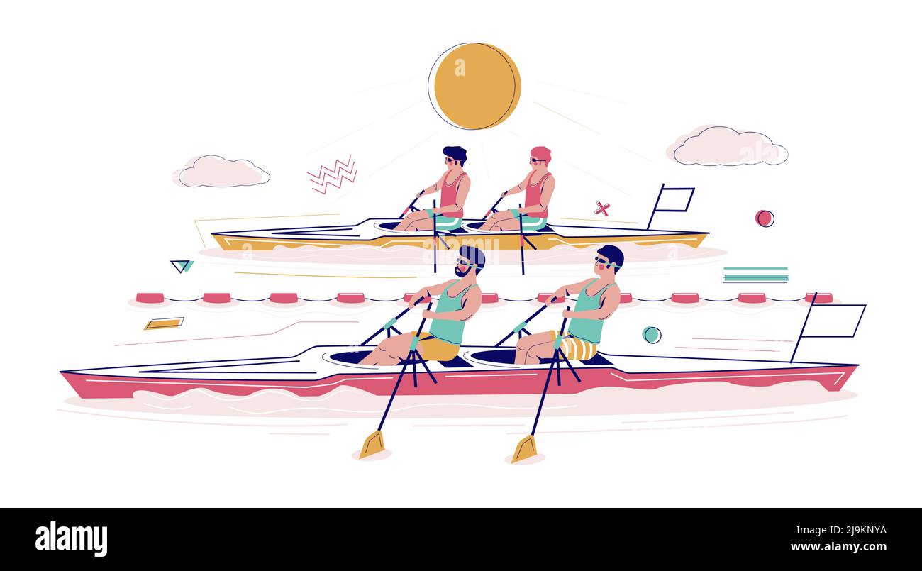 Race rowing Stock Vector Images - Alamy
