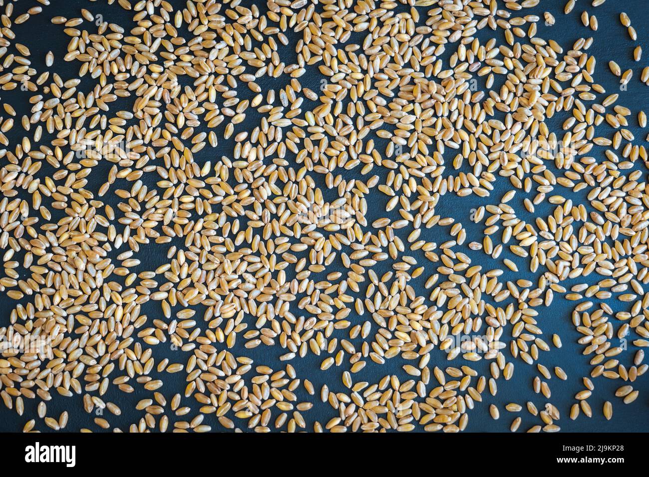 wheat grain texture background flat overhead view Stock Photo - Alamy
