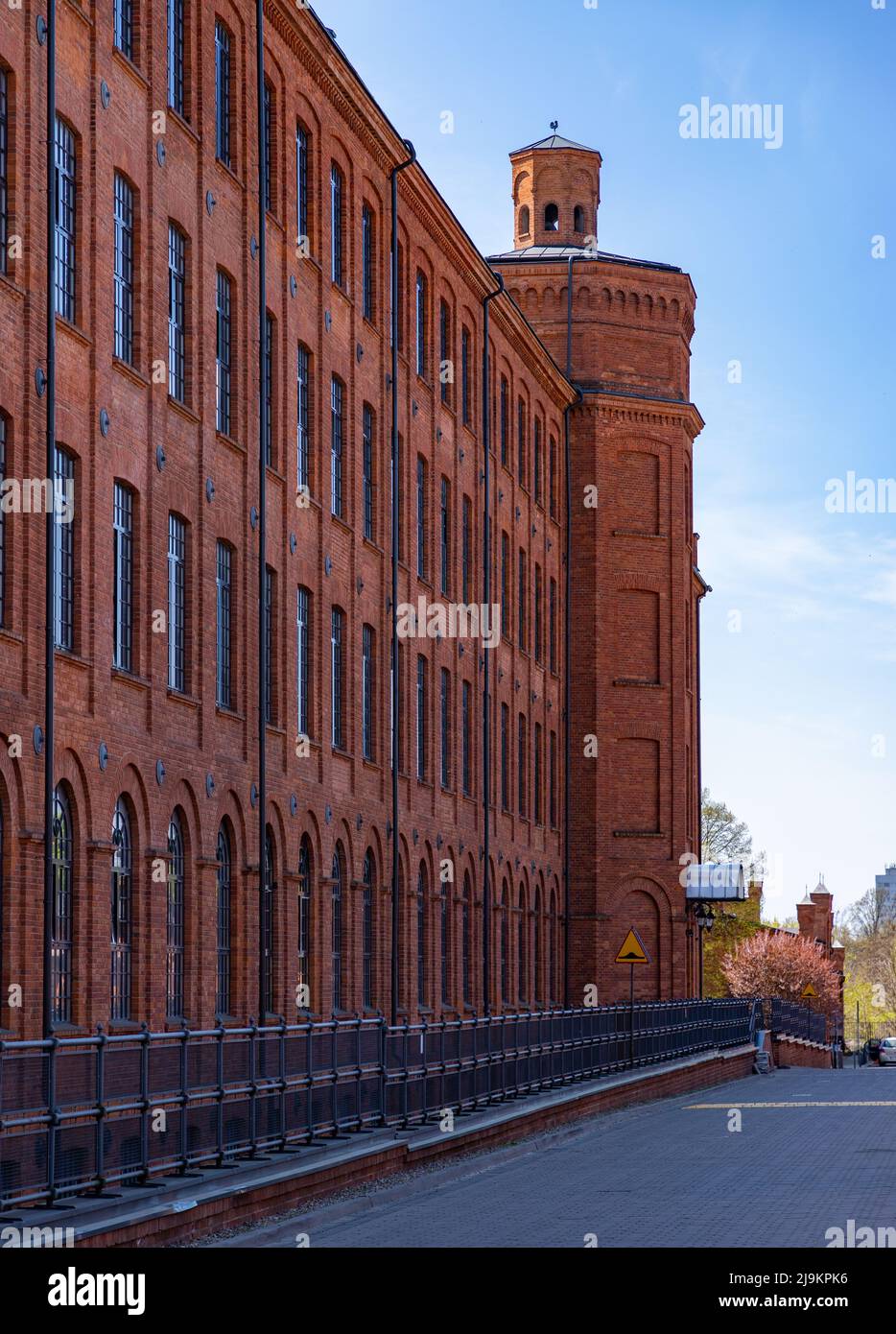 A picture of the apartment facades at the Księży Młyn old industrial ...