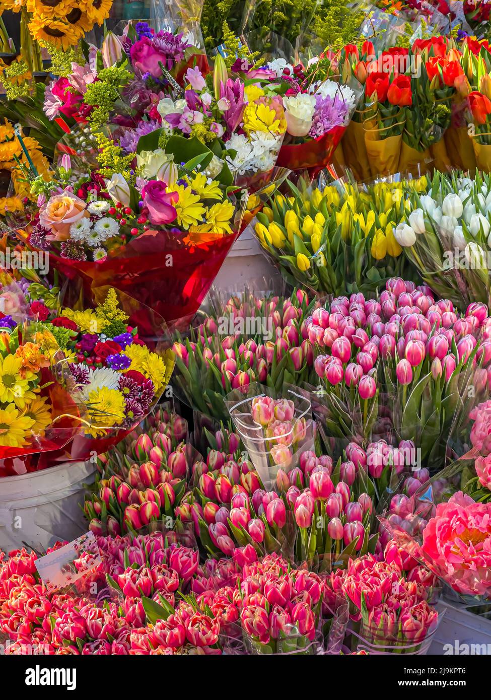 flower bouquet is a collection of flowers in a creative arrangement ...